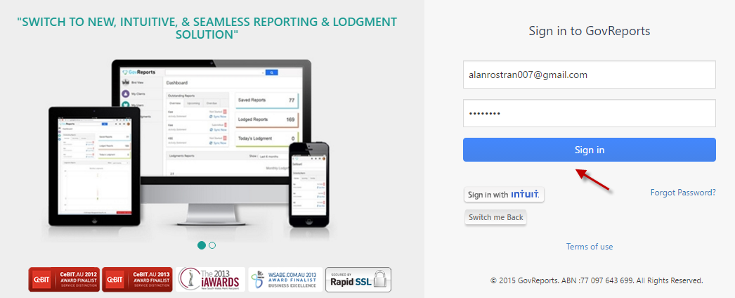 Login - Interactive Accounts Manager