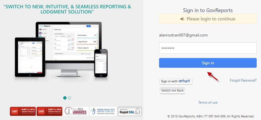 Login - Interactive Accounts Manager