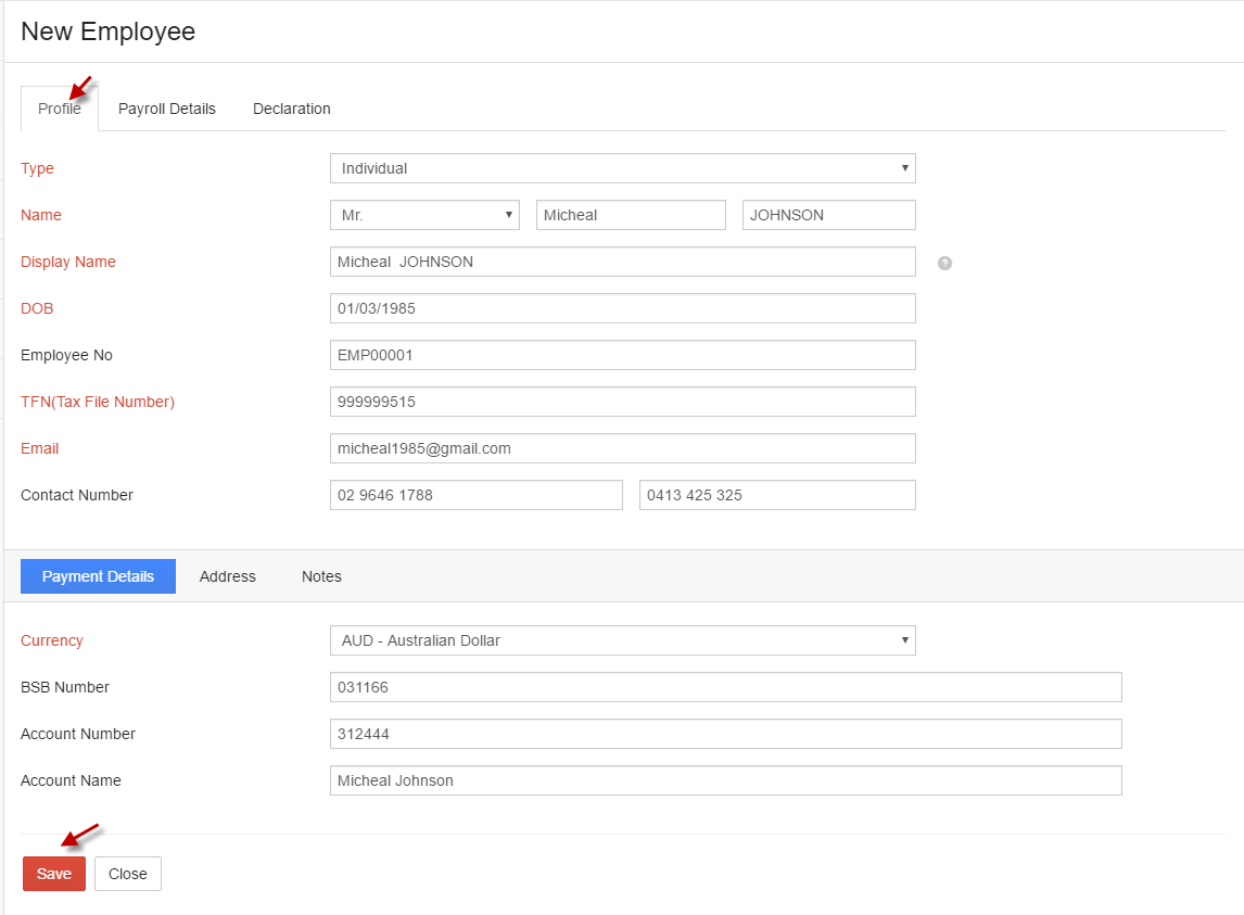 Payroll - Interactive Accounts Manager